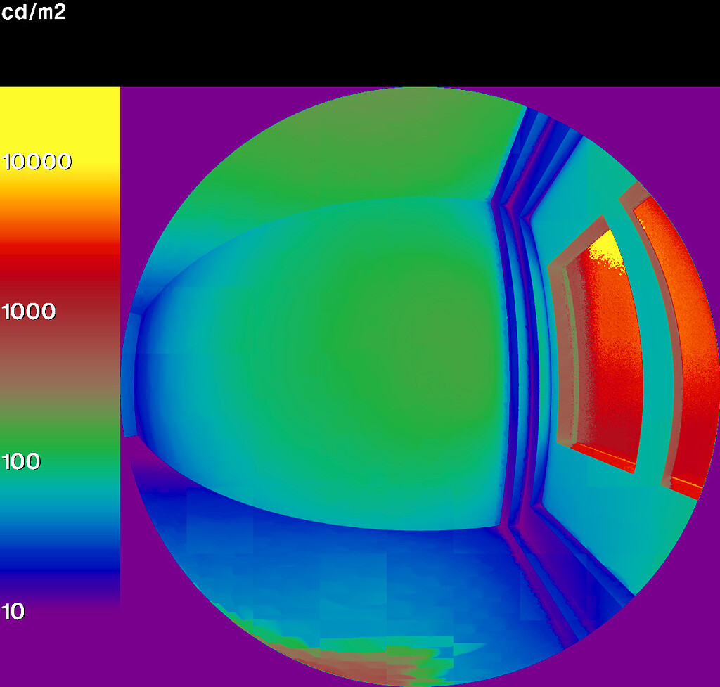 HDR image generation with rad command for glare analysis - radiance ...