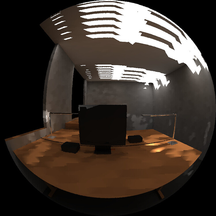Rendering efficiency comparison between light and glow material ...